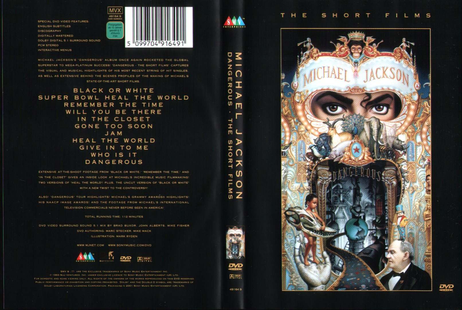 Michael Jackson Dangerous The Short Films : Front | DVD Covers | Cover ...